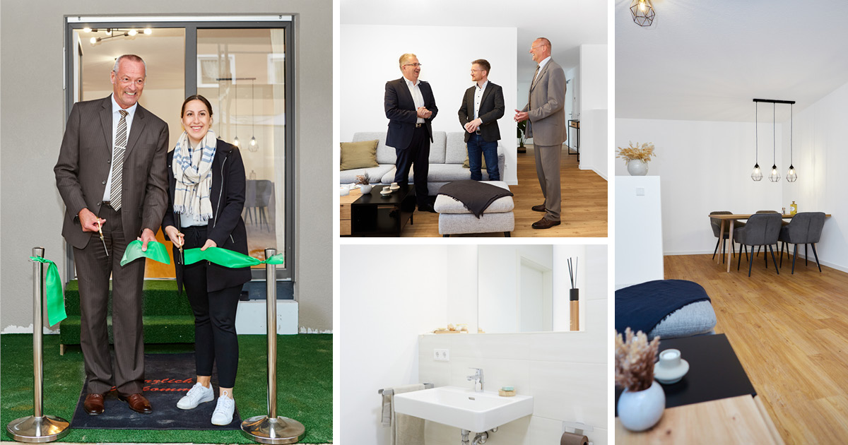 Eröffnung der ersten Musterwohnung im Krügelpark für EOF-Wohnungen - Schultheiß